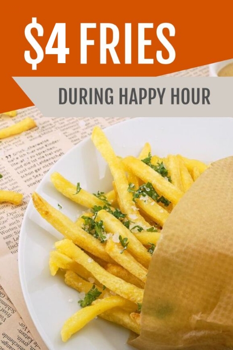 Fries Table Tent Template | PosterMyWall