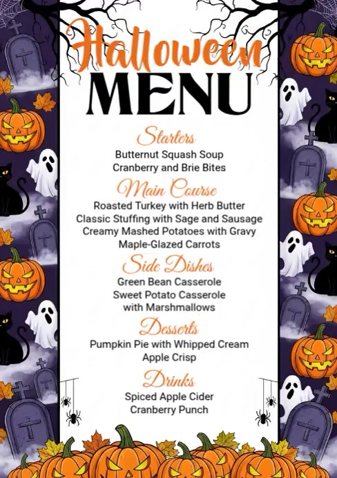 Fright Feast Menu Template | PosterMyWall