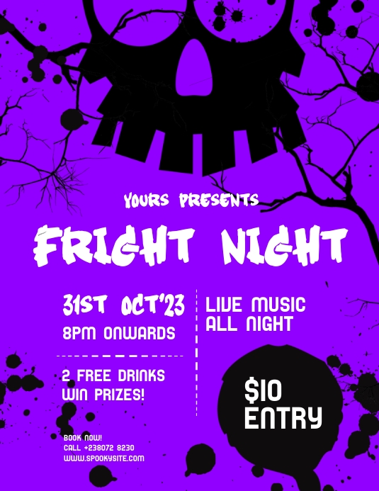 Plantilla de fright night party poster | PosterMyWall