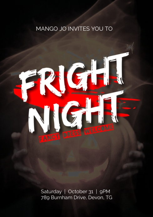 Fright Night Poster Template | PosterMyWall