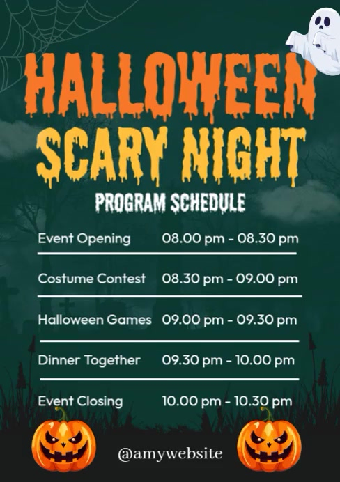 Copy of Fright Night Program Schedule | PosterMyWall