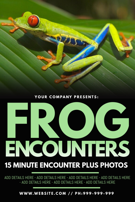 Copy of Frog Encounters Poster | PosterMyWall