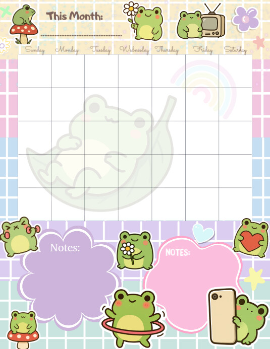frog planner printable Template | PosterMyWall