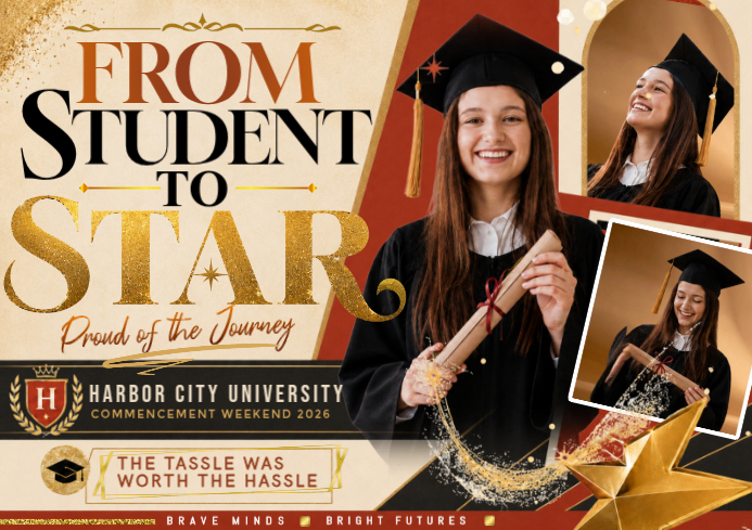Graduation Celebration A4 templaat | PosterMyWall