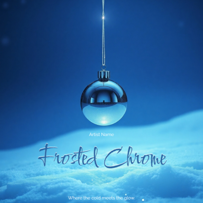Frosted Chrome — Synthwave Winter Album Cover Template | PosterMyWall