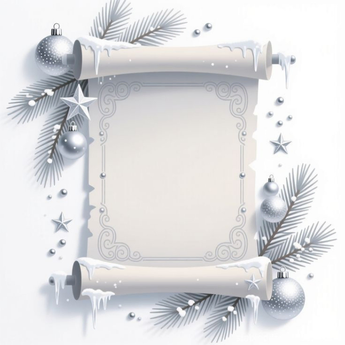 Frosted Winter Scroll Frame Template | PosterMyWall