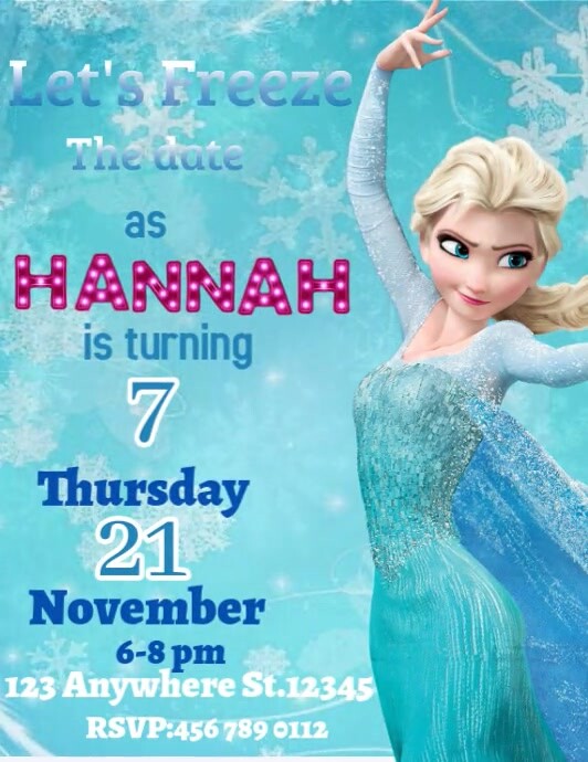 Frozen | Birthday Invitation Template | PosterMyWall