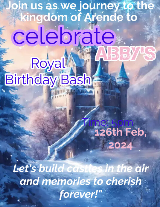 Copy of Frozen Birthday Flyer | PosterMyWall