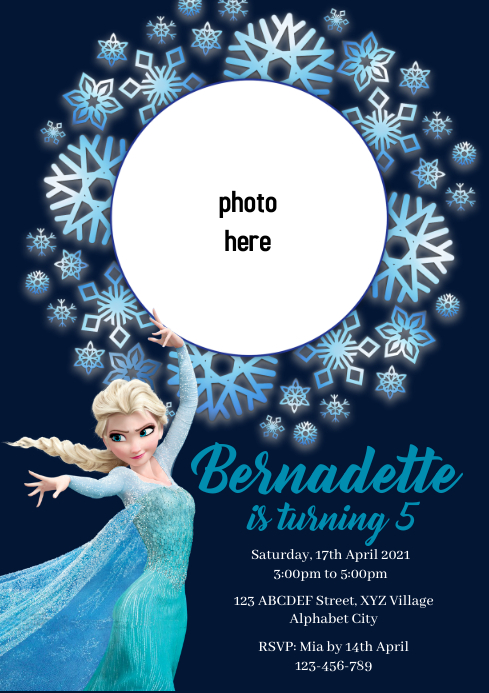 Frozen Birthday Invitation Template | PosterMyWall