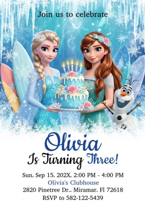 Frozen Birthday Invitation Template | PosterMyWall