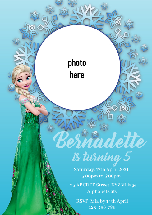 Frozen Birthday Invitation Template | PosterMyWall