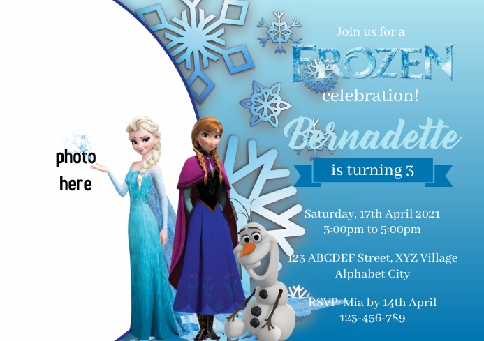 Frozen Birthday Invitation Template | PosterMyWall