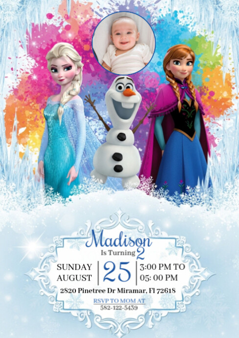 Frozen Birthday Invitation Template | PosterMyWall