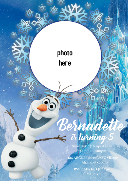 Frozen Birthday Invitation Template | PosterMyWall