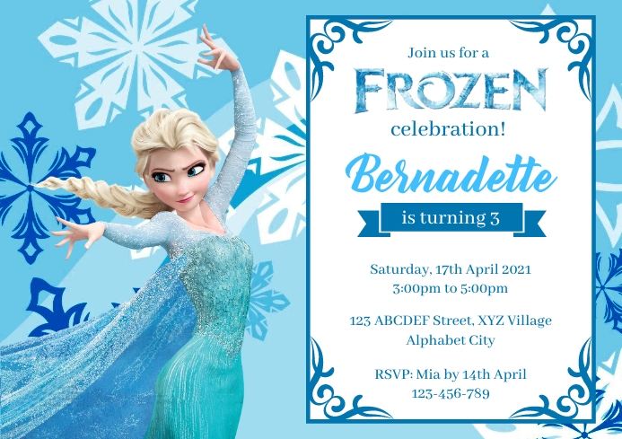 Frozen Birthday Invitation Template | PosterMyWall
