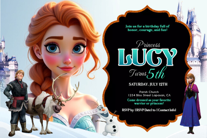 Frozen Birthday Poster Template | PosterMyWall