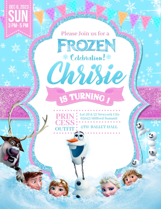 Frozen Template | PosterMyWall