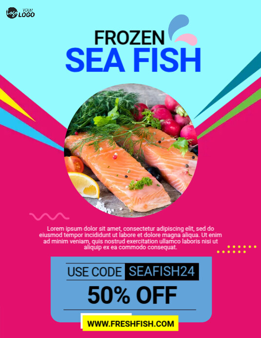 Frozen Fish Sale Flyer Template | PosterMyWall