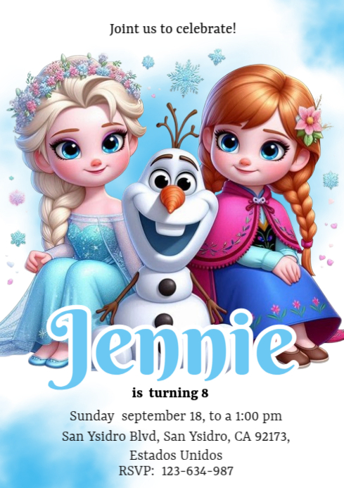 Plantilla de Frozen invitation | PosterMyWall