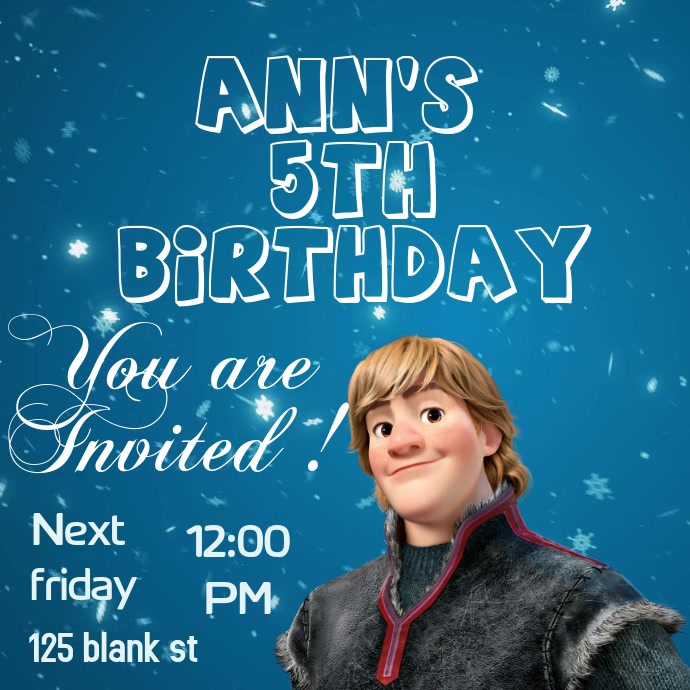 frozen invitation Template | PosterMyWall