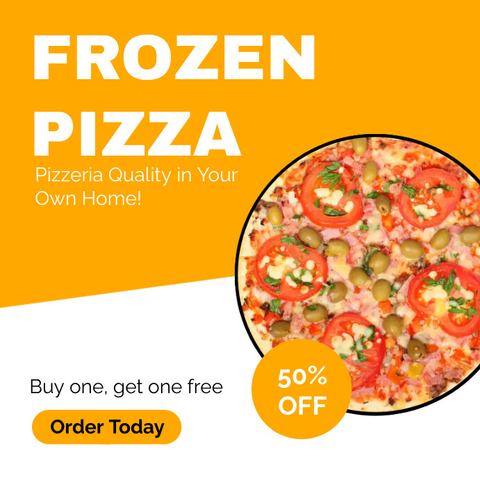 Frozen Pizza Sale Order Now Template | PosterMyWall