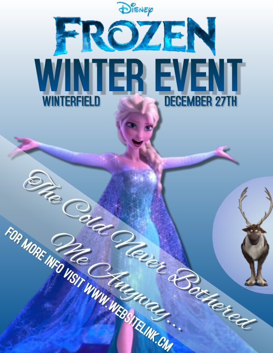 Folleto de Plantilla de Póster de Dos Volantes Congelados | PosterMyWall