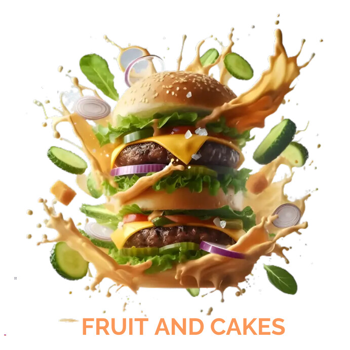 Fruit and Cake Splash Template | PosterMyWall