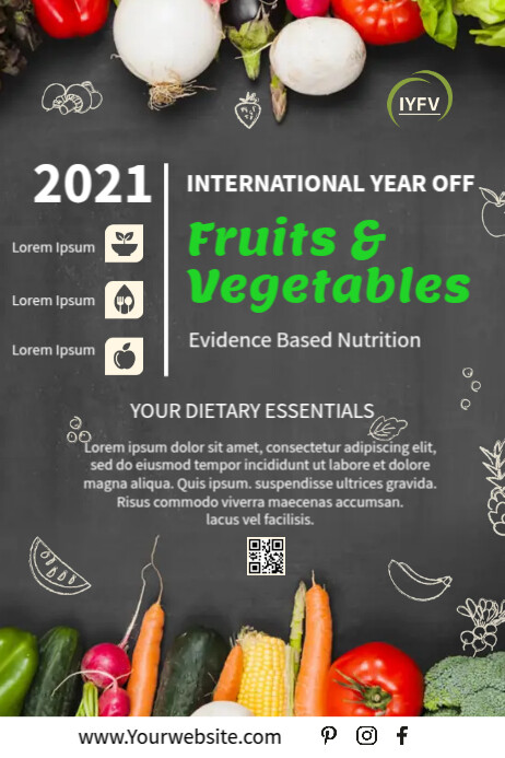 Fruit and Vegetable Flyer Template | PosterMyWall
