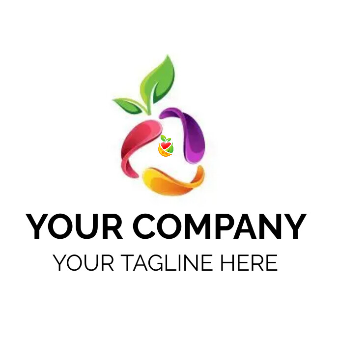 Fruit color gradient logo design Royalt Template | PosterMyWall