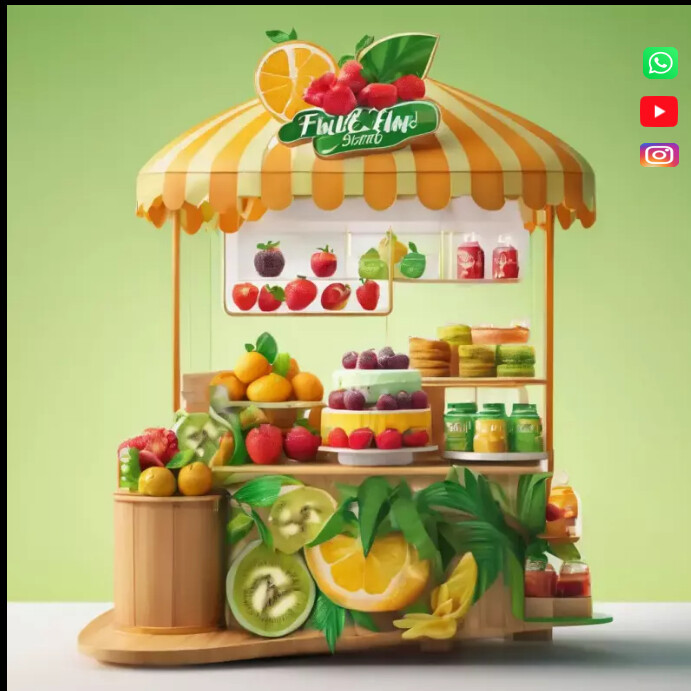 Fruit dessert stand Template | PosterMyWall
