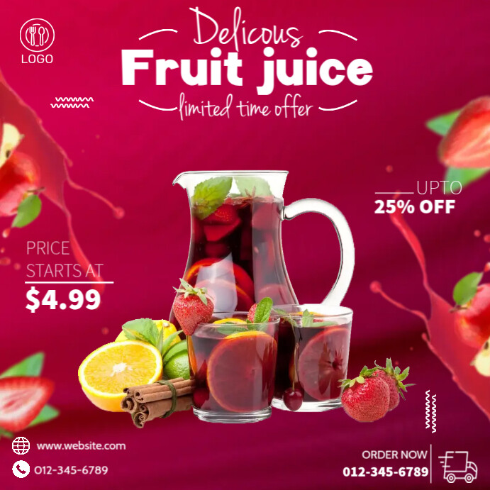 Fruit Juice Template | PosterMyWall