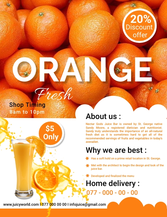 Fruit Juice flyer template | PosterMyWall