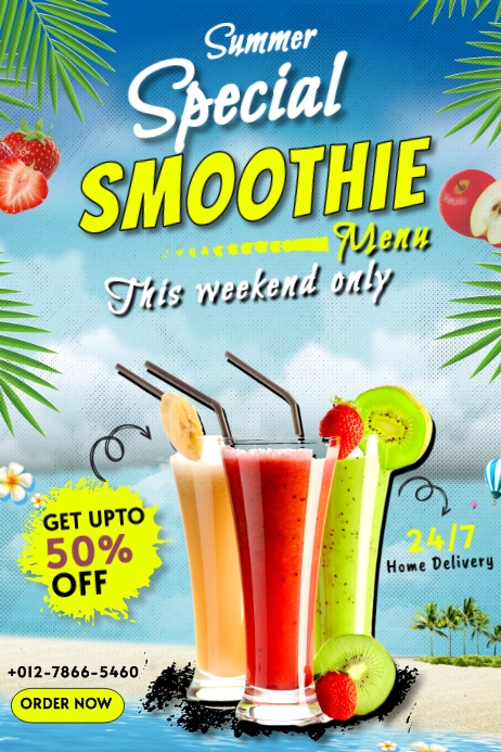 Fruit Juice Offer poster template | PosterMyWall