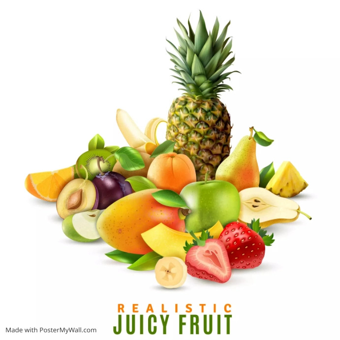 Fruit juice poster design template | PosterMyWall
