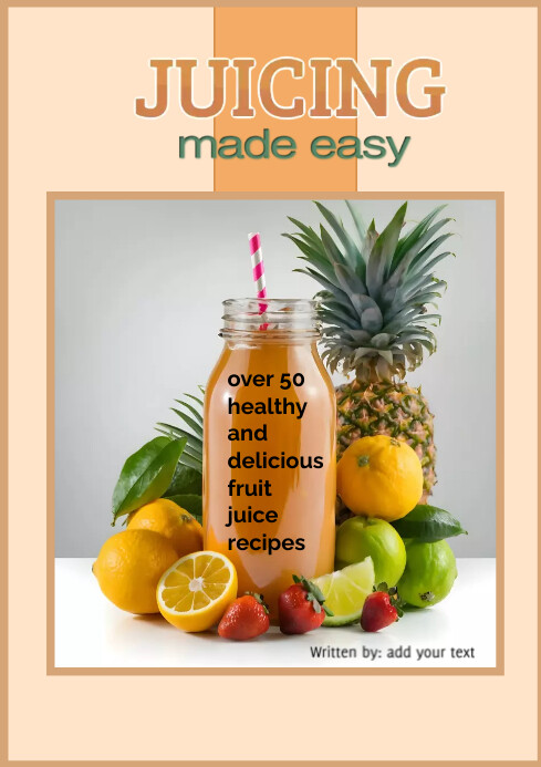Modèle Fruit juice recipe book | PosterMyWall