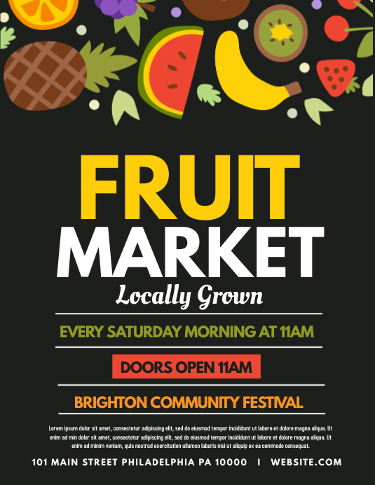 Fruit Market Templat | PosterMyWall