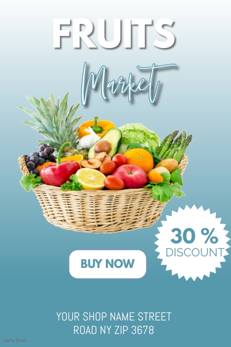 Fruit Market Sale Discount Template | PosterMyWall