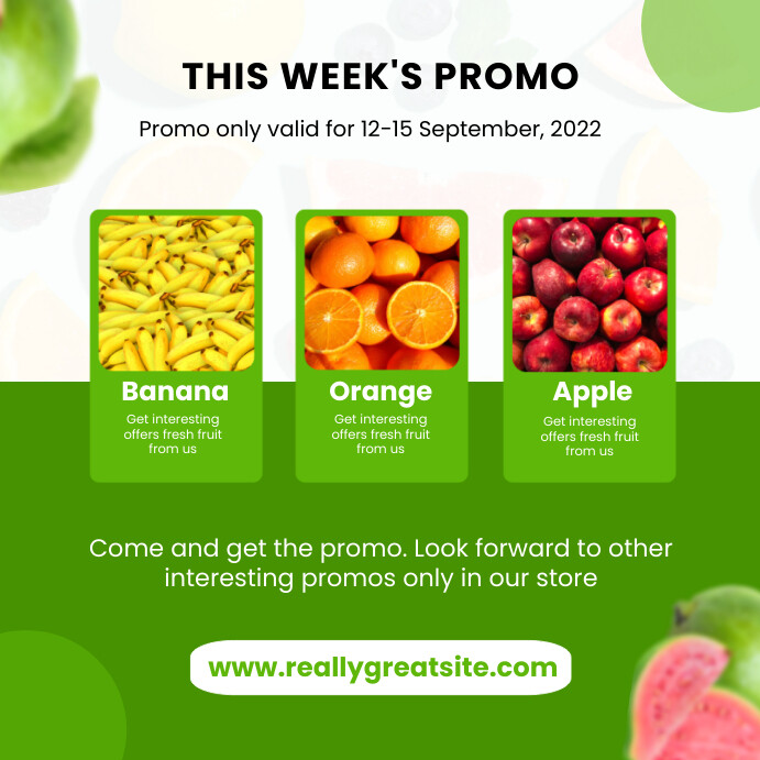 FRUIT PROMOTION INSTAGRAM POST Templat | PosterMyWall