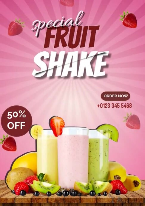 Fruit Shake Flyer Template | PosterMyWall
