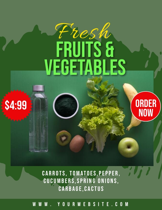 fruits and vegetables Template | PosterMyWall