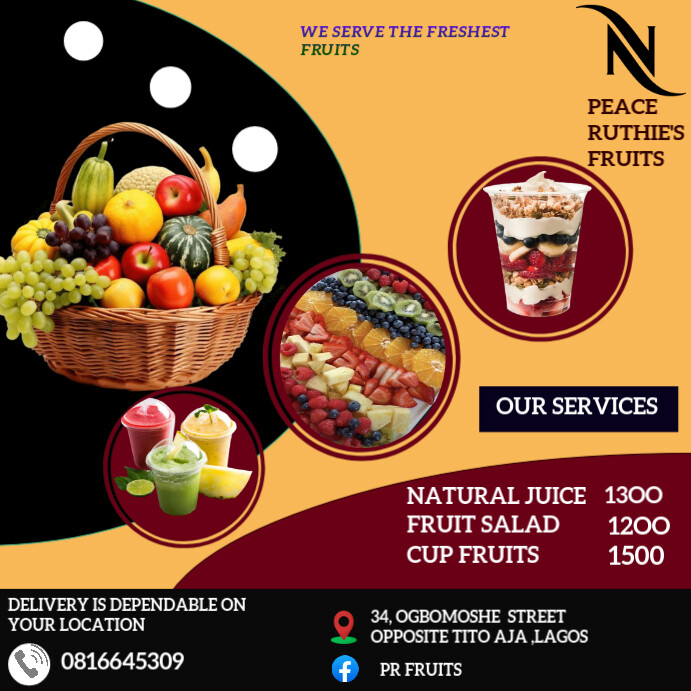 FRUITS FLYER Template | PosterMyWall