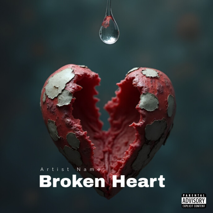 full broken heart album cover 2025 Template | PosterMyWall