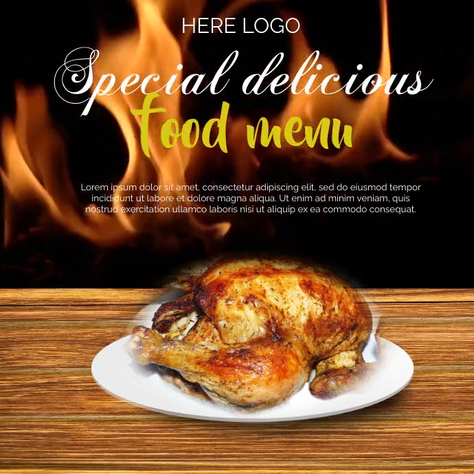 Plantilla de full chicken rosted instagram video ads | PosterMyWall