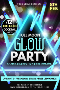 Glow Party Flyer Template | PosterMyWall