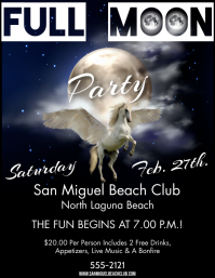 FULL MOON PARTY Template | PosterMyWall