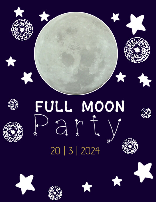 Copy of Full moon party flyer template | PosterMyWall