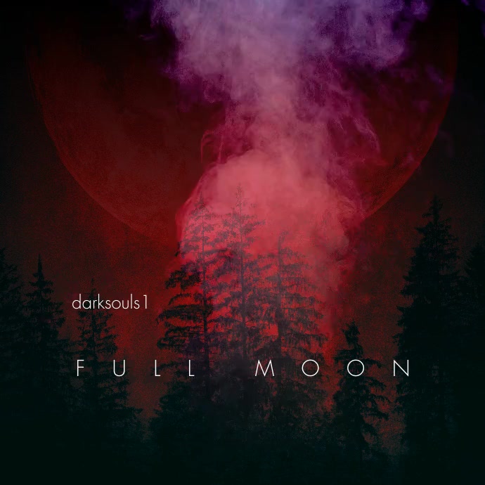 Full Moon Red Music CD Cover Video Template | PosterMyWall