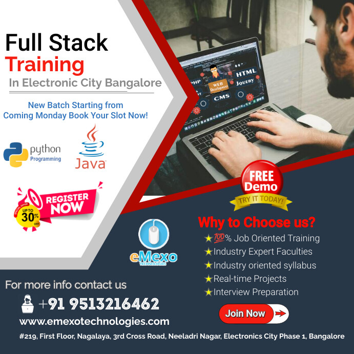 Full Stack Certification Training Template | PosterMyWall