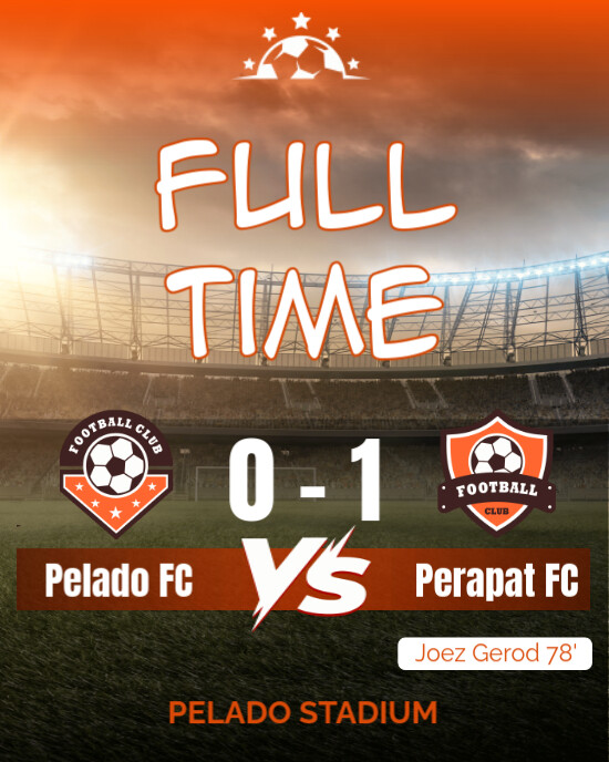 Plantilla de Full time Football | PosterMyWall