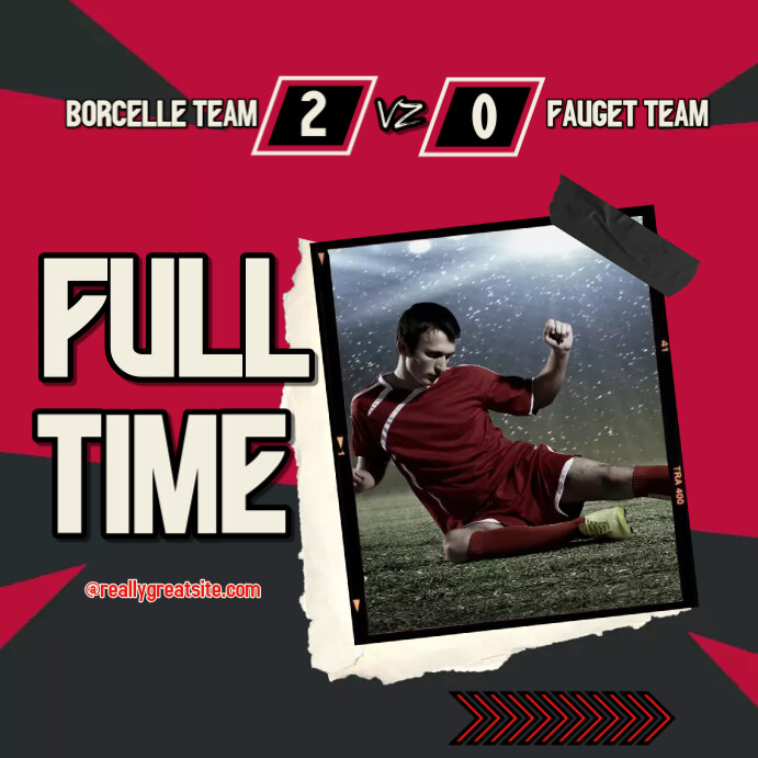 Full Time Soccer Template | PosterMyWall